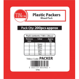 Flat Packers 1mm to 6mm Assorted Packers - 28mm - bag of 200 – Trade Angel